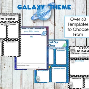 Galaxy Outer Space Classroom Classroom Newsletter Templates, Printable ...