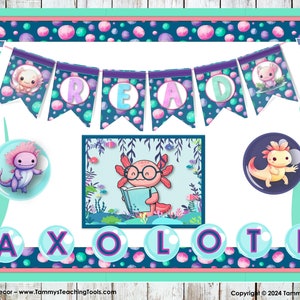 Axolotl Bulletin Board Kit, Classroom Reading Decor, Axolotl ...