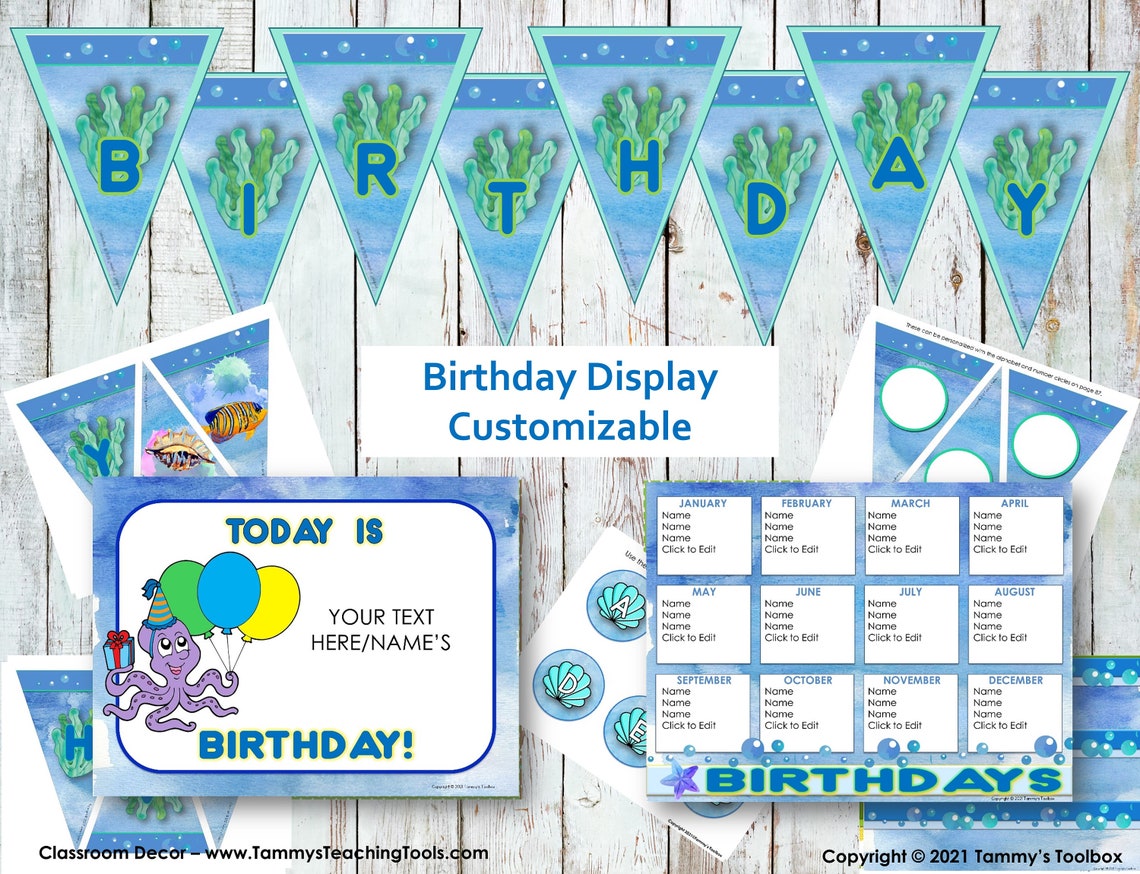 Ocean Under the Sea Classroom Decor Bundle - Etsy