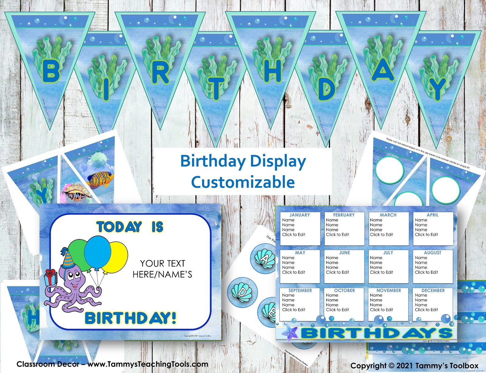 Ocean Under the Sea Classroom Decor Bundle - Etsy