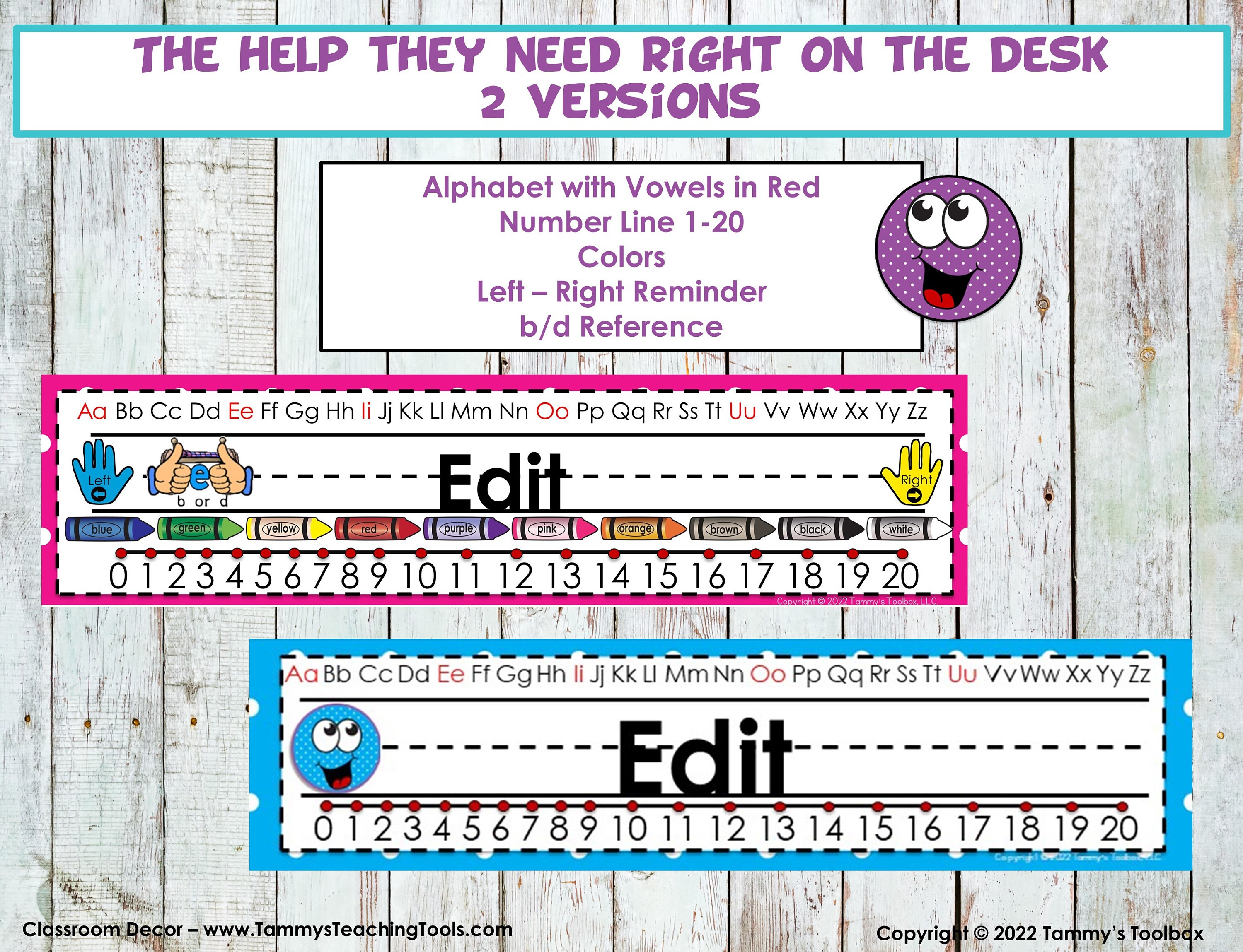 Editable Desk Name Plates, Class Name Tags, and Table Signs in Bright ...