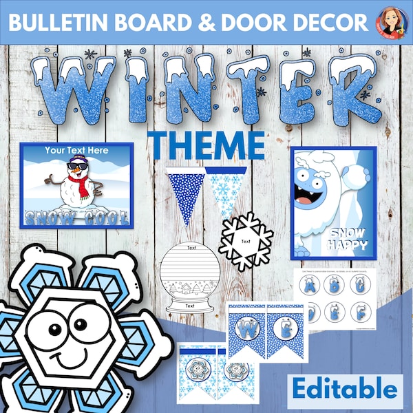 Winter Bulletin Board Kit - Etsy