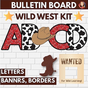 Wild West Classroom Decor Bulletin Board Kit, Western Bulletin Board ...