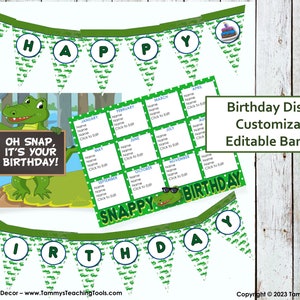 Classroom Decor Set in Alligator Swamp Theme. Includes Bulletin Board ...
