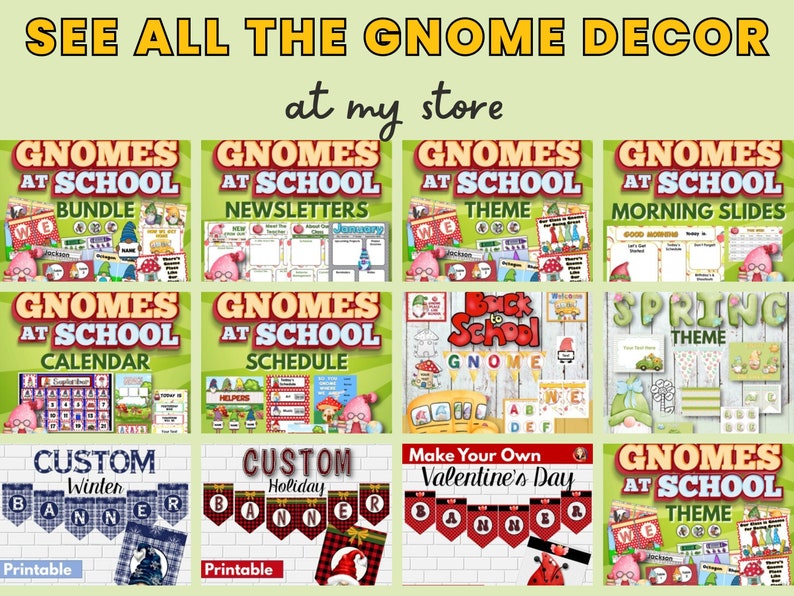 Classroom Newsletter Templates in Gnomes Theme, Printable Newsletter ...