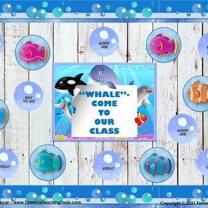 Ocean Under the Sea Classroom Decor Bundle, Sea Life Bulletin Board ...