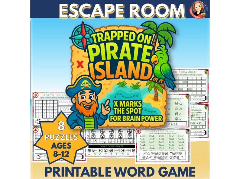 Pirate Escape Room Kit | Printable Party Game for Ages 8-12+ | DIY ...
