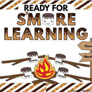 S'more Camping Classroom Decor Bulletin Board Kit, S'more Bulletin ...