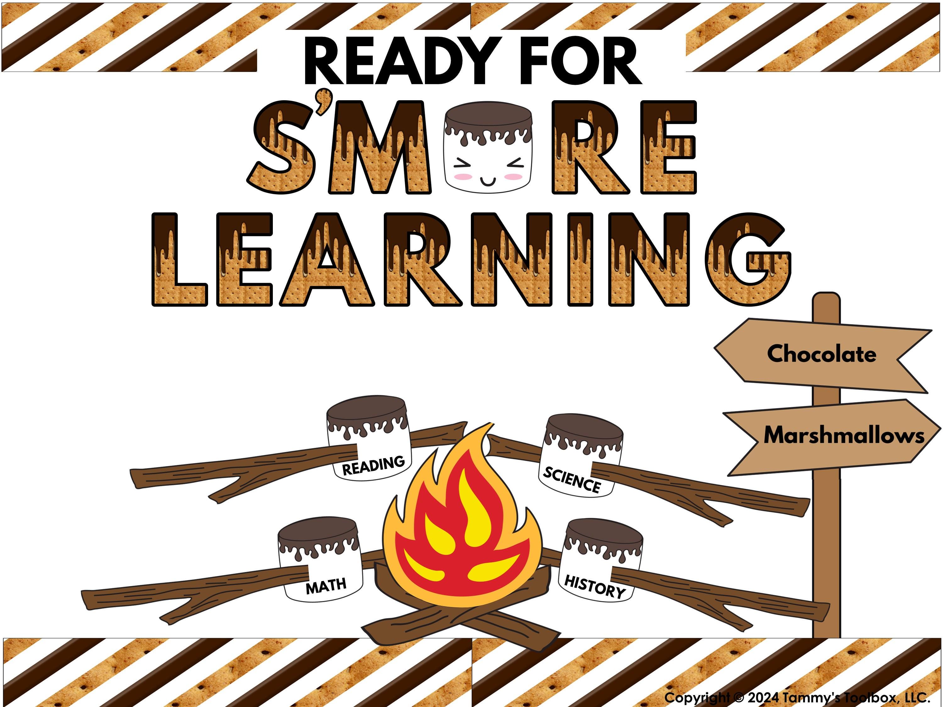 S'more Camping Classroom Decor Bulletin Board Kit, S'more Bulletin ...