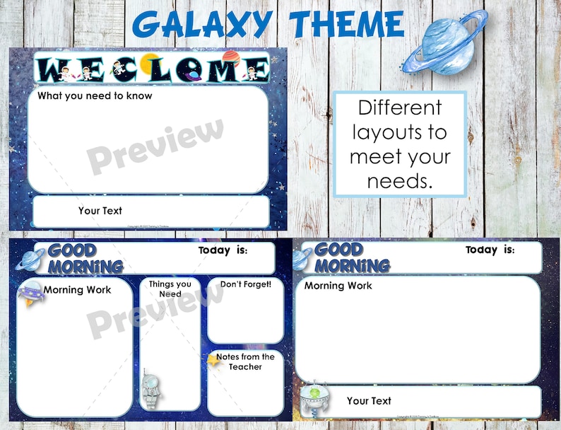 Digital Morning Work Assignment Slides in Galaxy Outer Space Theme ...