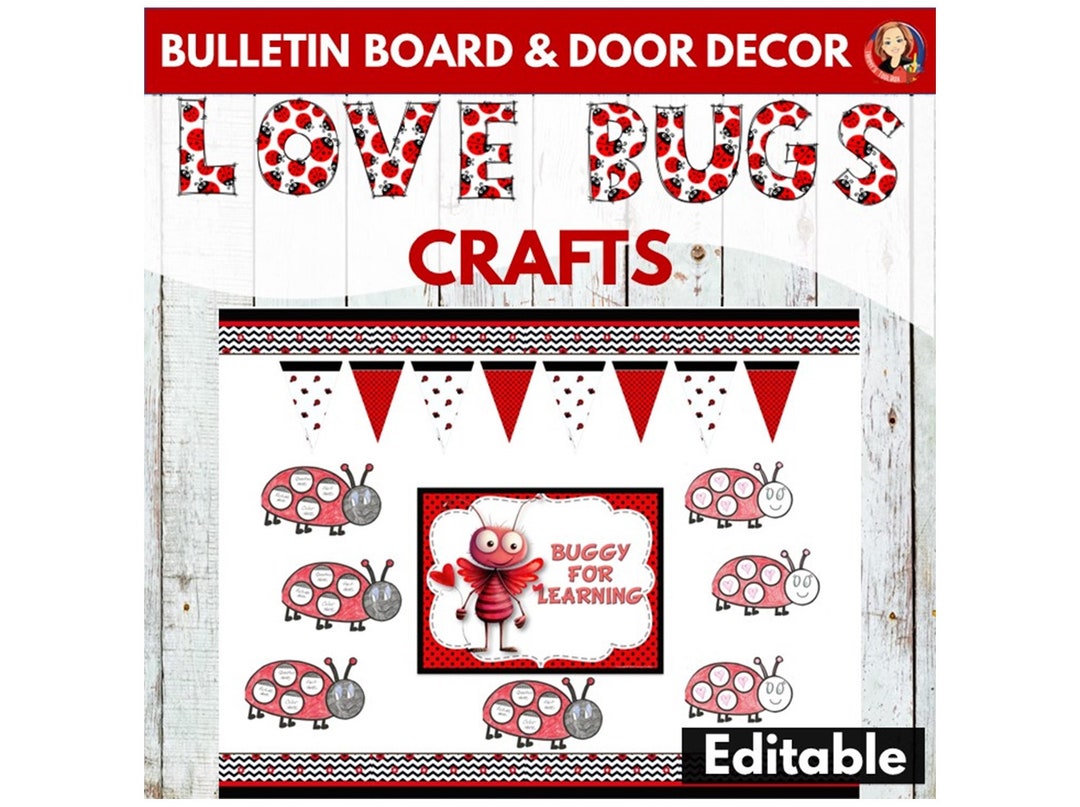 Valentine's Day Bulletin Board Kit, Valentine Craft Kit, February ...