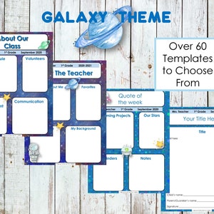 Galaxy Outer Space Classroom Classroom Newsletter Templates, Printable ...