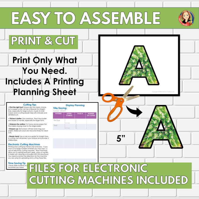 Cactus Classroom Decor Kit: Back to School Bulletin Board Set With A-Z ...