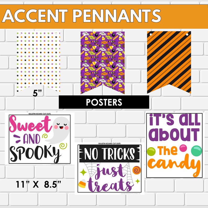 Halloween Candy Bulletin Board Kit Classroom Decor | Halloween Bulletin ...