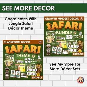 Jungle Safari Classroom Decor Bulletin Board Kit, Safari Bulletin Board ...