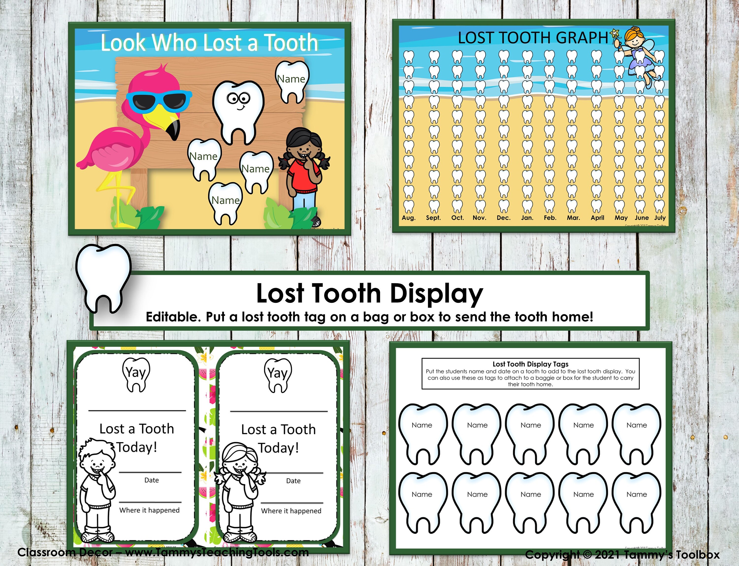 Tropical Classroom Decor Bundle Editable, Classroom Bulletin Board ...