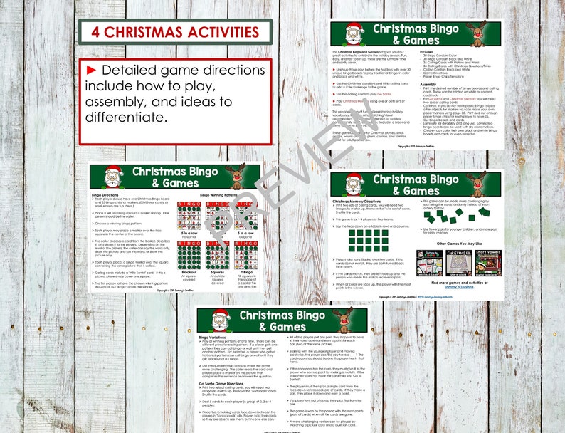 Printable Christmas and Holiday Party Activities Bingo Game - Etsy