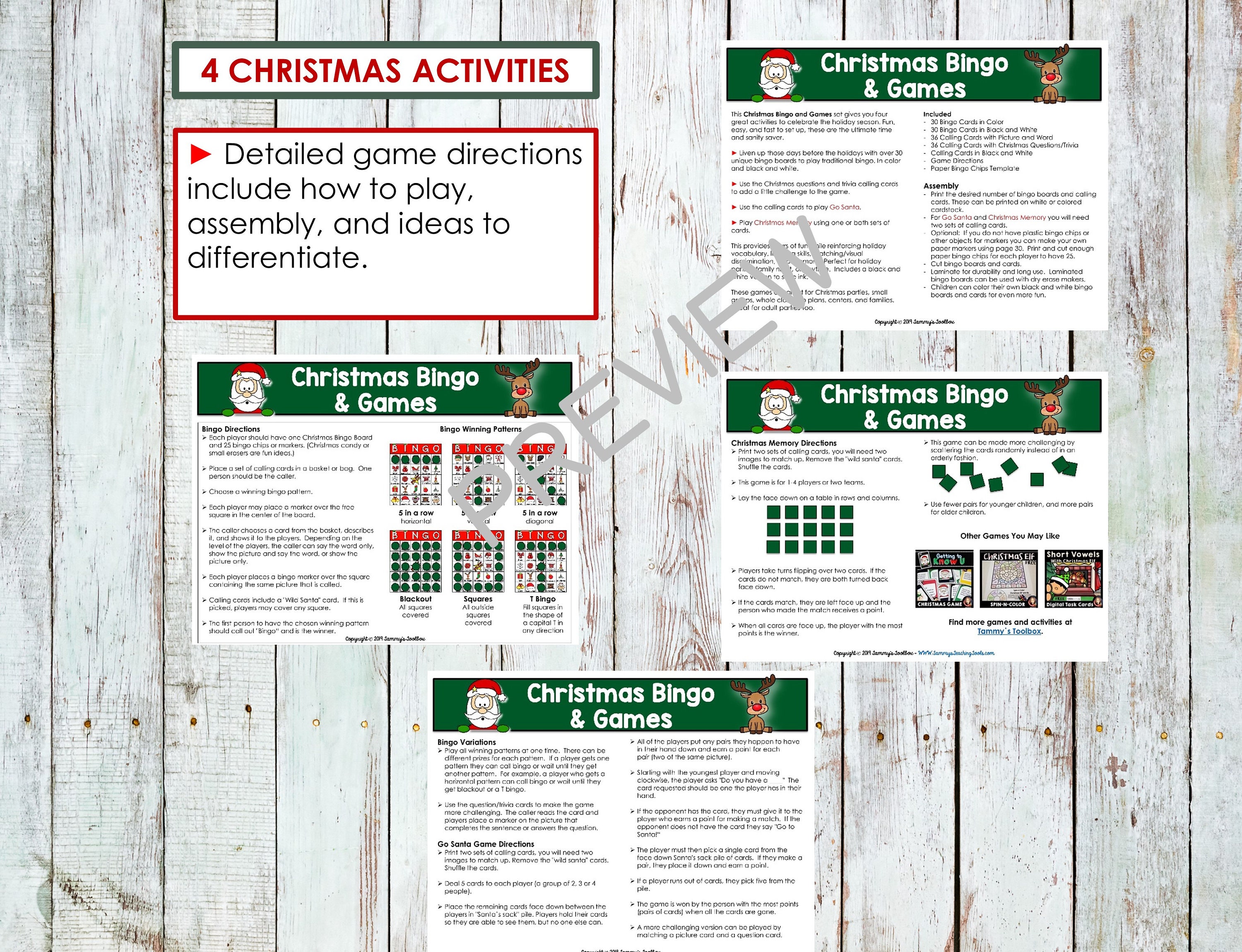Printable Christmas and Holiday Party Activities Bingo Game - Etsy
