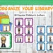 Classroom Library Book Bin Labels in Colorful Brights, Colorful Rainbow ...