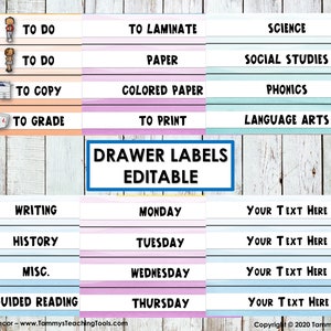 Editable Classroom Supply Labels, Class Supplies Organization Labels in ...