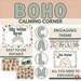 Boho Rainbow Calming Corner Kit With Strategies, Feelings Posters, and ...