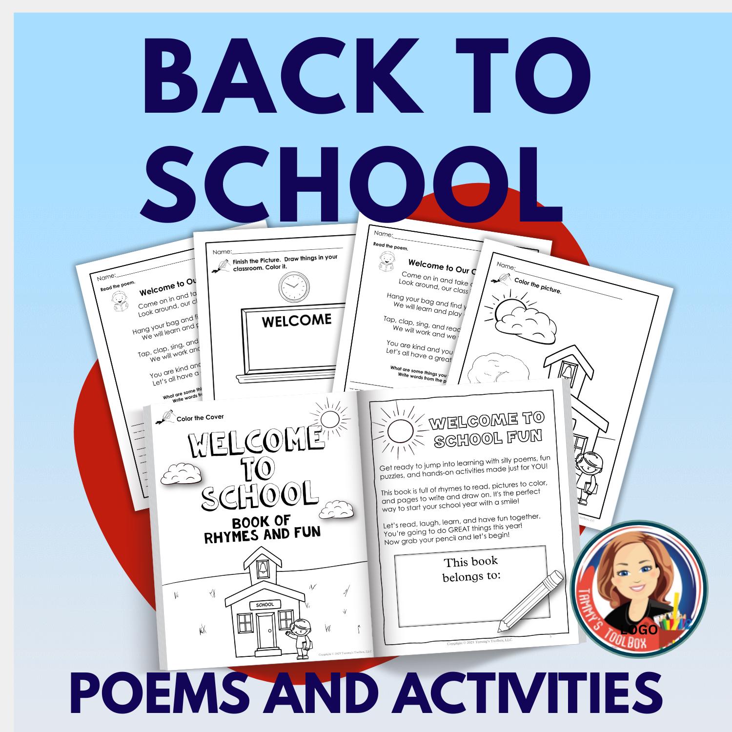 Back to School Decodable Poems and Phonics Activity Book for Kids | K-3 ...