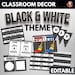 Black and White Classroom Decor and Labels - Etsy