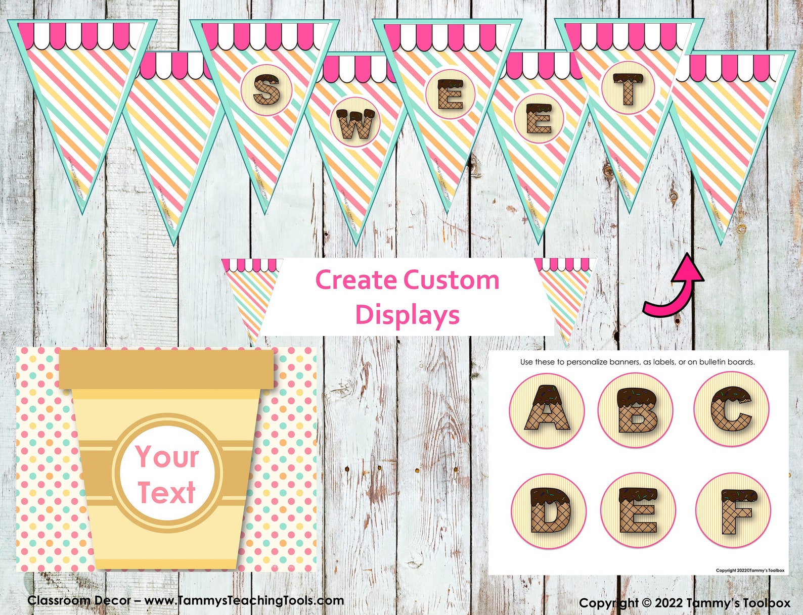 Summer Bulletin Board Kit With Writing Activities in Ice Cream Theme - Etsy