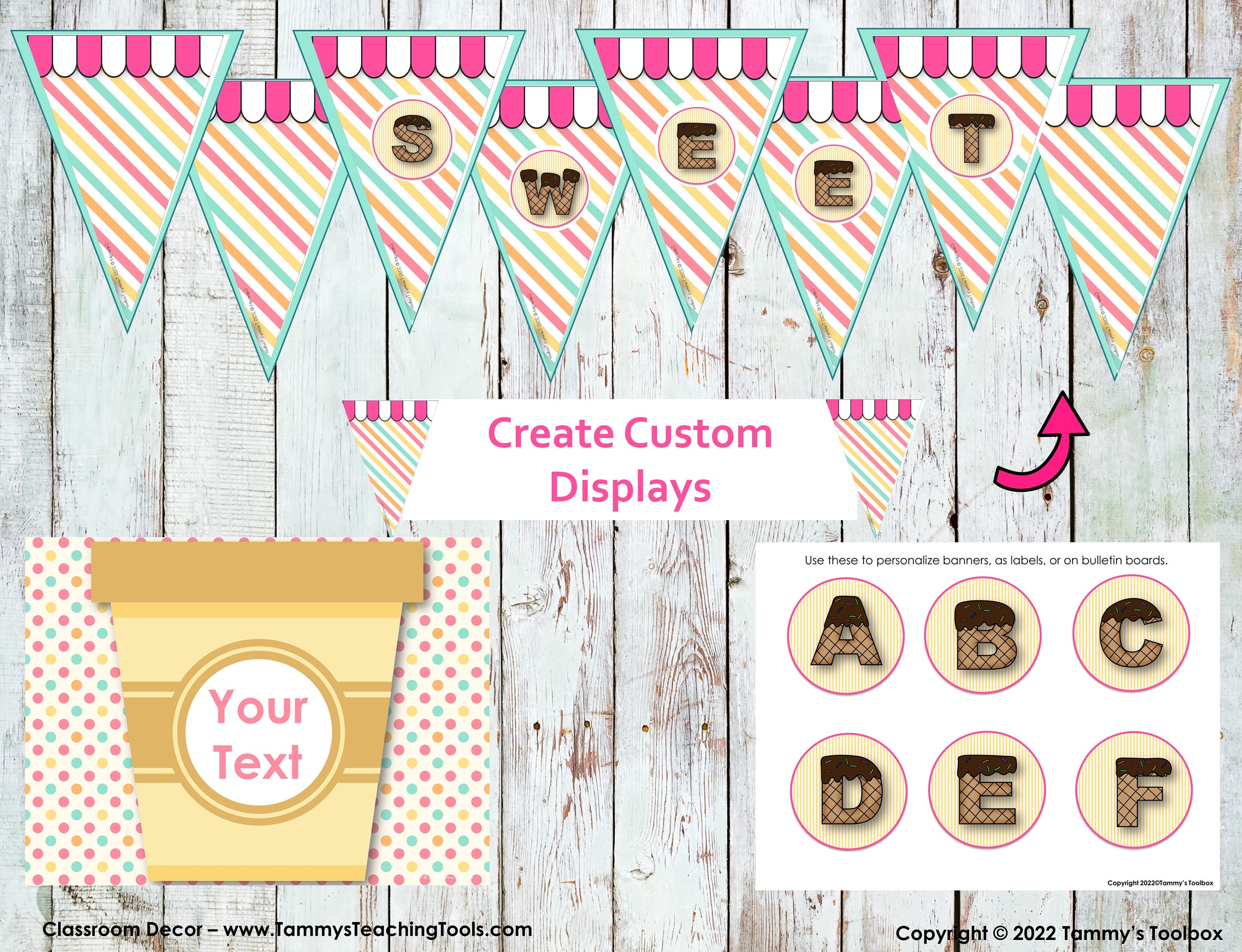 Summer Bulletin Board Kit With Writing Activities in Ice Cream Theme - Etsy