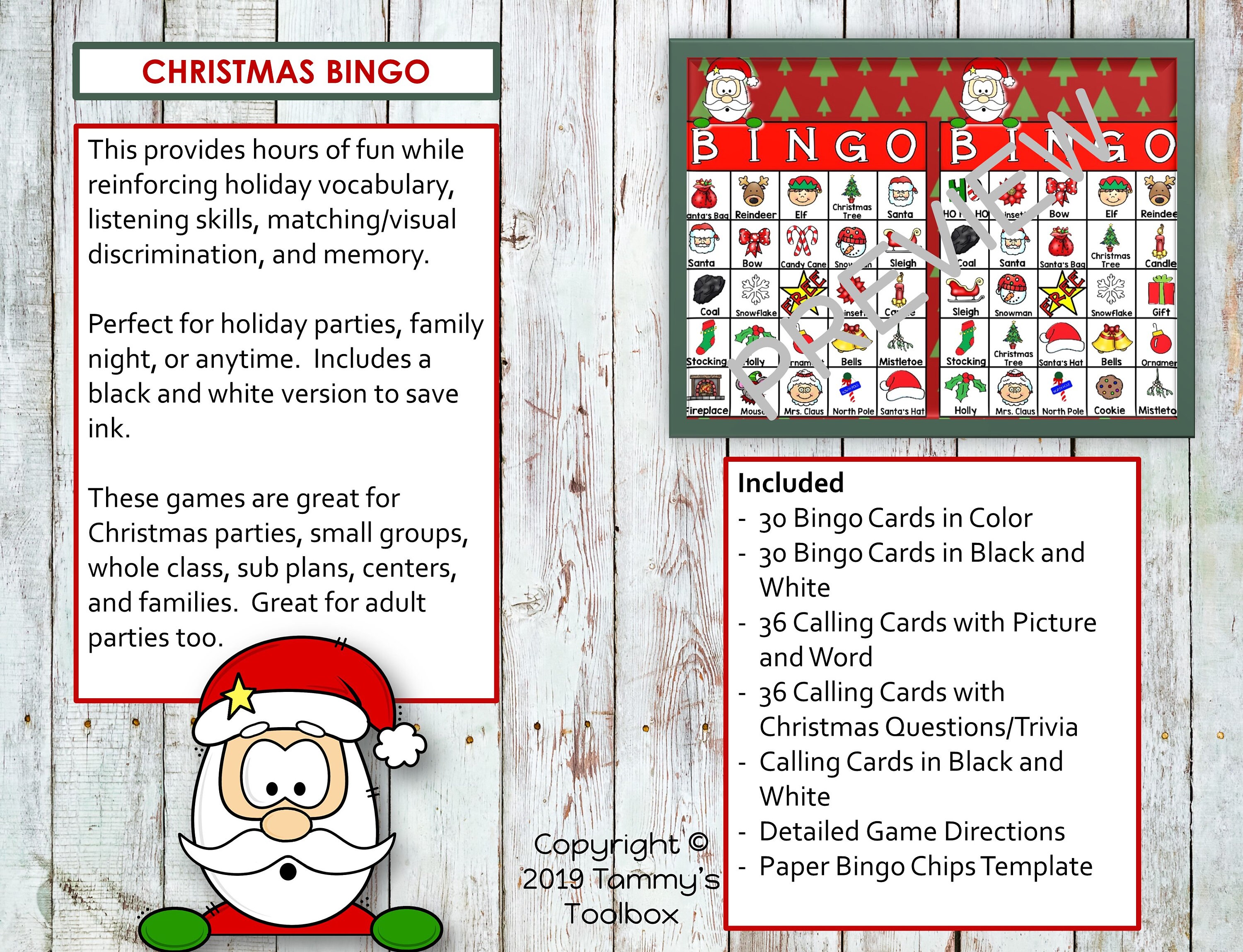 Printable Christmas and Holiday Party Activities Bingo Game - Etsy