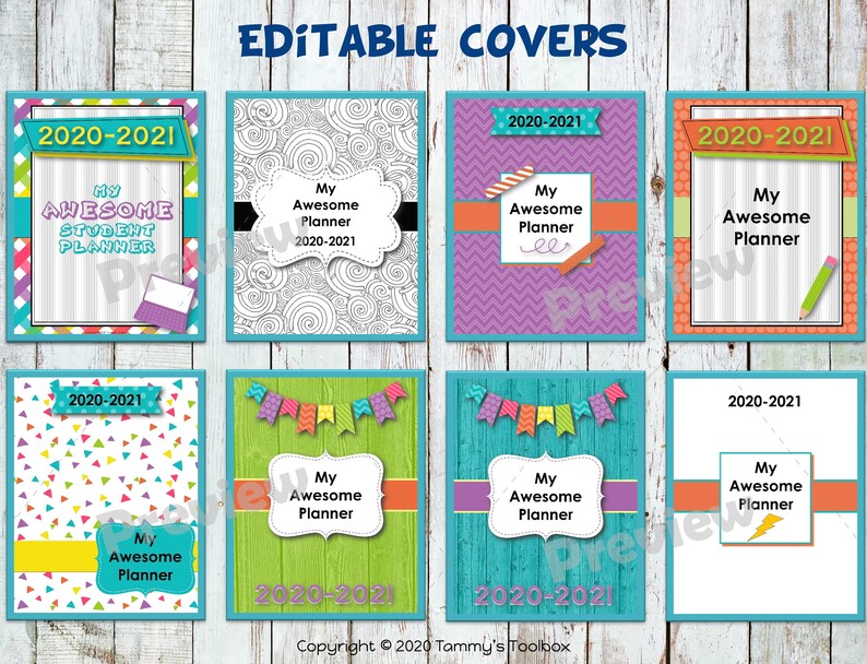 Student Planner and Agenda Printable and Digital 2022-2023 - Etsy