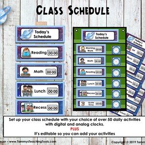 Galaxy Outer Space Classroom Schedule and Management Decor Set ...
