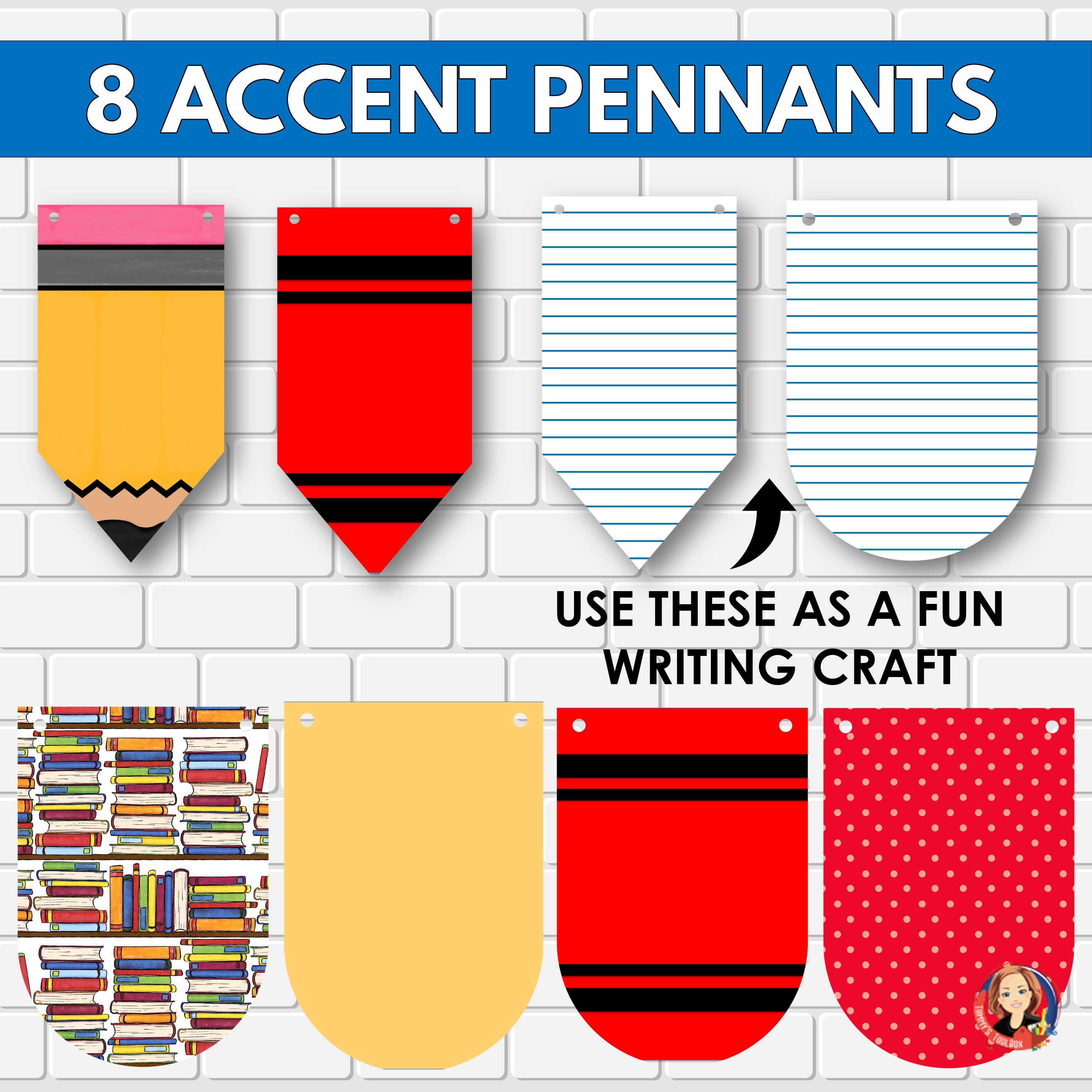 Colorful Back to School Bulletin Board Kit With Letters, Banners, and ...