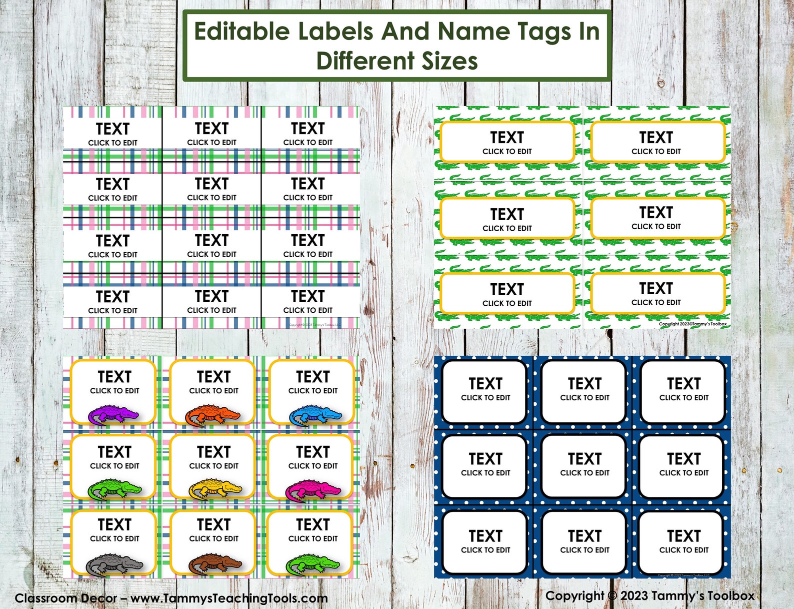 Classroom Decor Set in Alligator Swamp Theme. Includes Bulletin Board ...