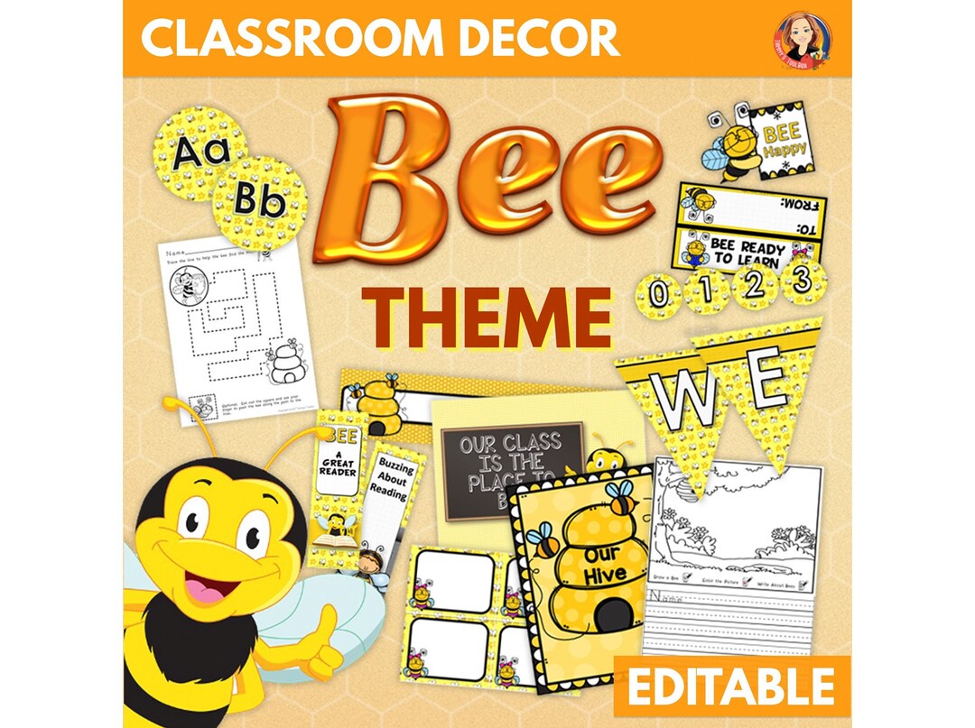 Bee Classroom Decor Theme and Activities, Bee Bulletin Board, Bee Theme ...