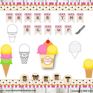 Summer Bulletin Board Kit With Writing Activities in Ice Cream Theme - Etsy
