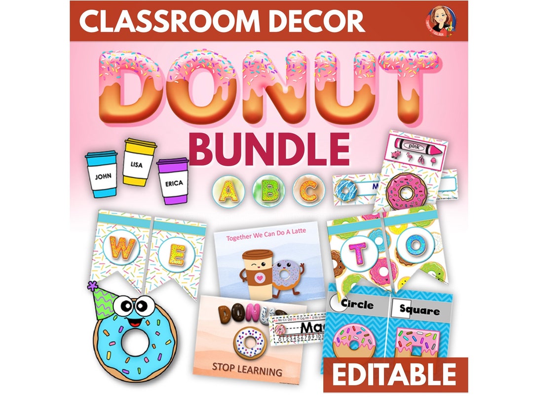 Donut Classroom Decor Bundle, Donut Theme Bulletin Board, Classroom ...