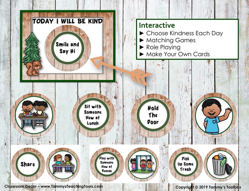 Camp Kindness Activities and Camping Classroom Decor Bulletin - Etsy