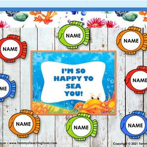 Ocean Under the Sea Classroom Decor Bundle, Sea Life Bulletin Board ...