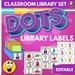 Classroom Library Book Bin Labels in Colorful Brights, Colorful Rainbow ...
