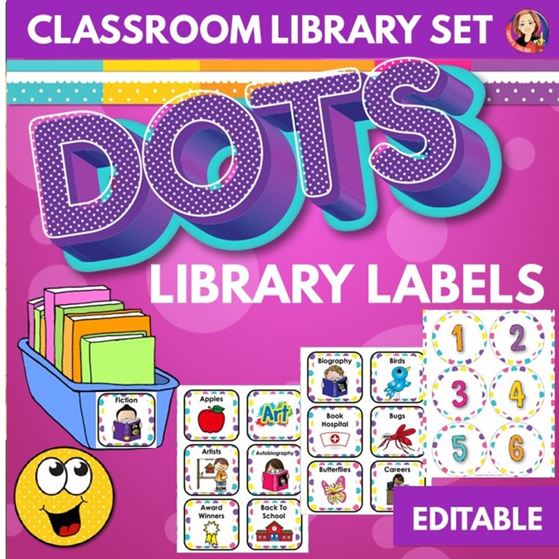 Polka Dot Labels - Etsy