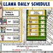 Llama Classroom Decor Daily Schedule and Classroom Management Set ...