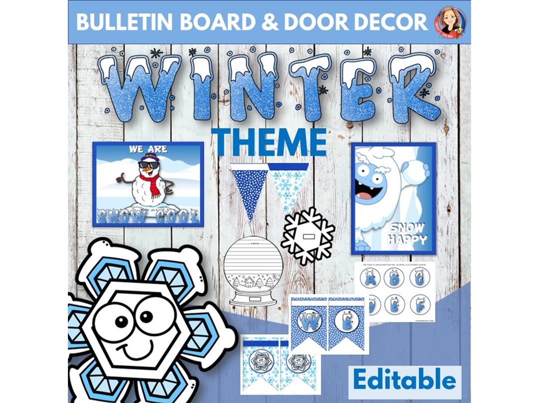 Winter Bulletin Board Kit With Writing Activities, Winter Snow ...
