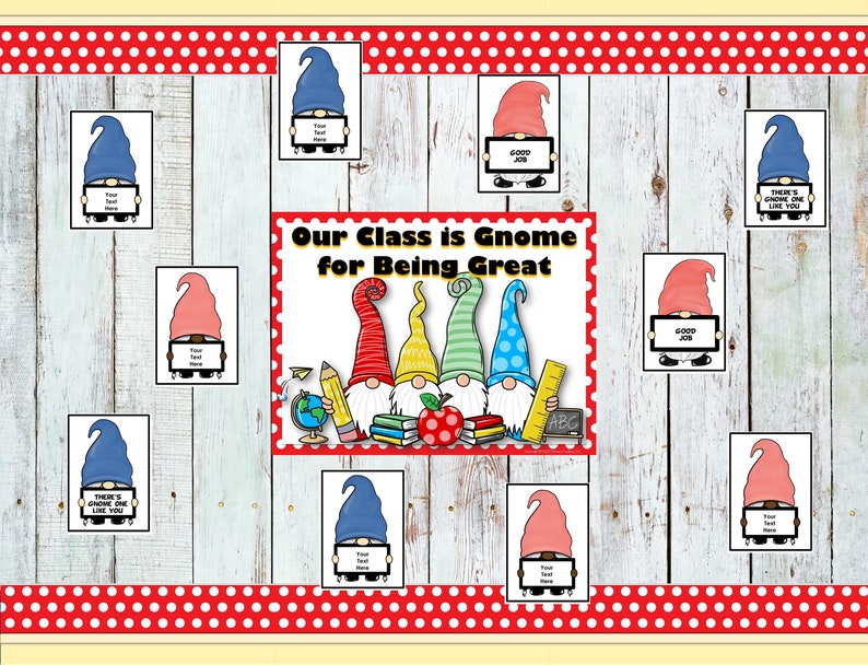 Gnomes at School Classroom Decor Kit and Activities, Colorful Gnome ...