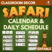 Jungle Safari Decor Calendar and Class Schedule Editable, Safari ...