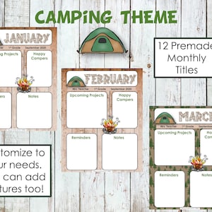 EDITABLE Camping Classroom Newsletter Templates, Rustic Classroom ...