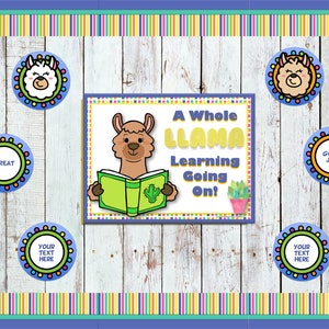 Llama Classroom Decor Editable, Llama Bulletin Board, Classroom ...