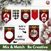 Printable Holiday Christmas Banner Pennants for Party and Bulletin ...