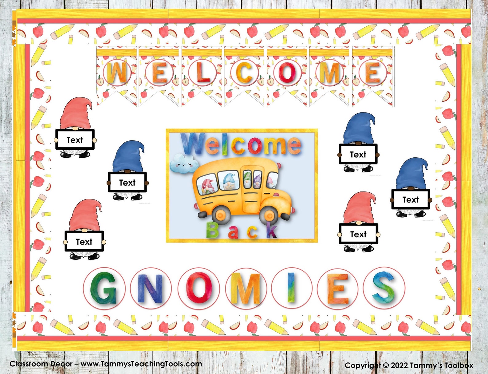 Gnome Back to School Bulletin Board and Getting to Know Me Activities ...