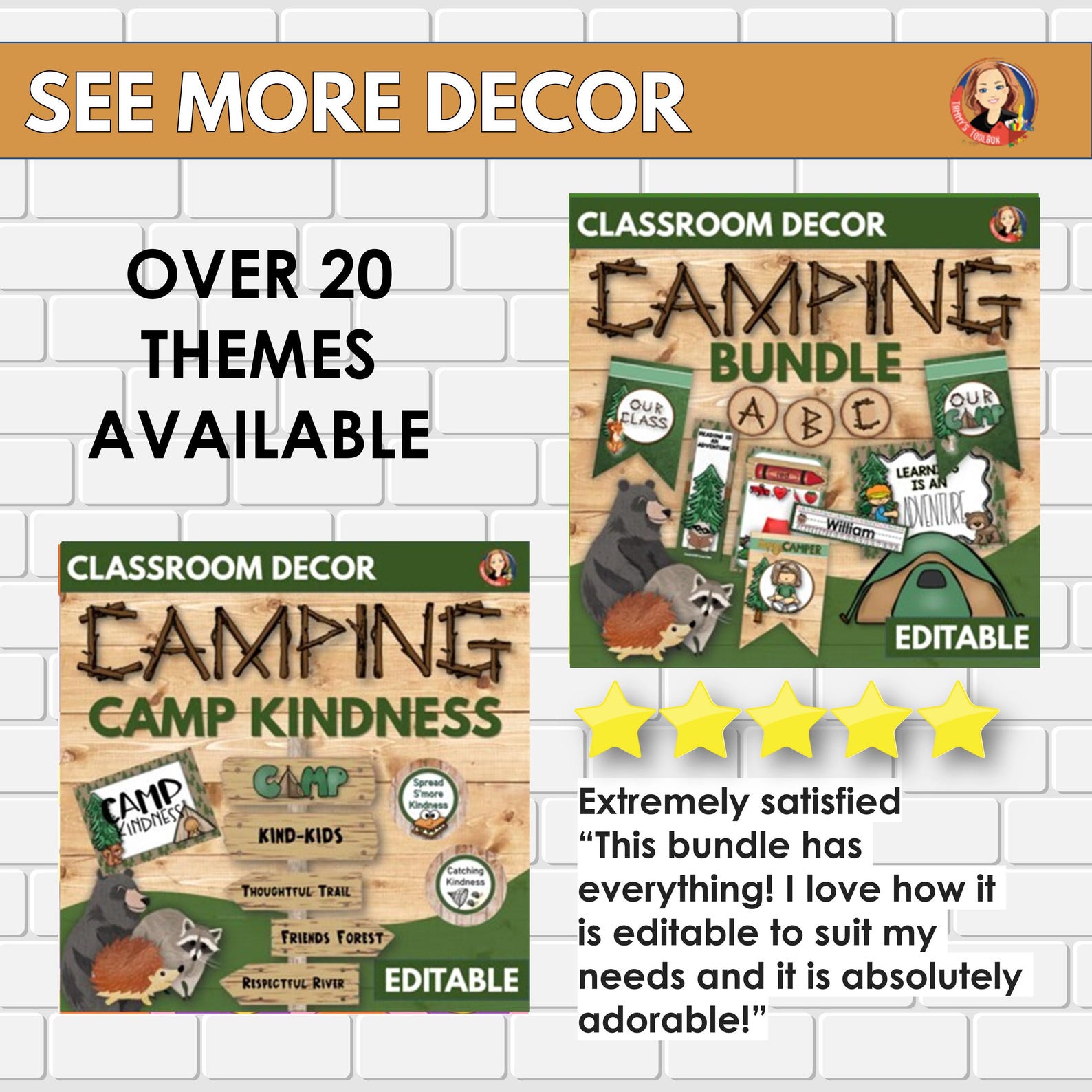 S'more Camping Classroom Decor Bulletin Board Kit, S'more Bulletin ...